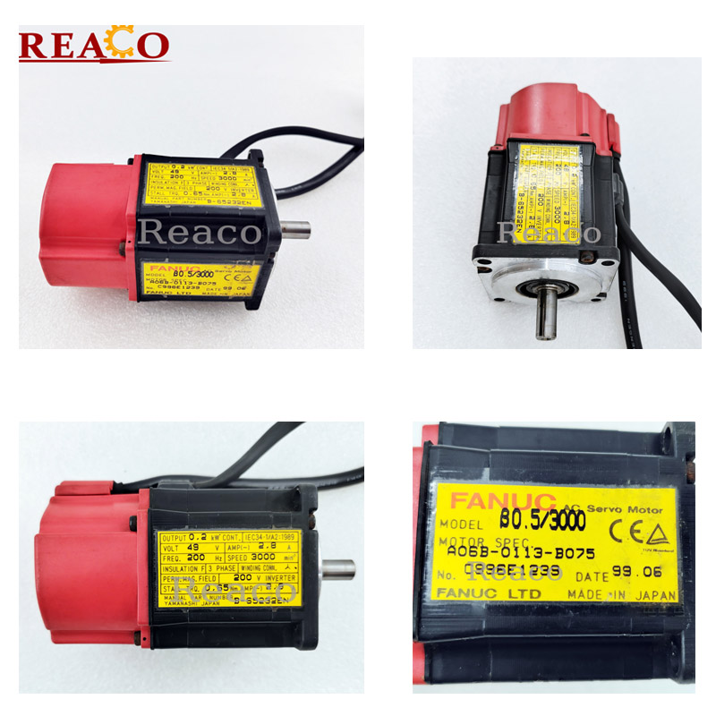 Fanuc A06B-0113-B075 or A06B0113B075 AC Servo Motor - REACO