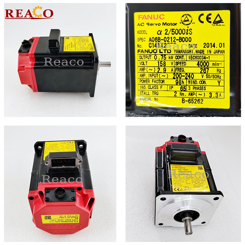 Fanuc A06B-0212-B000 or A06B0212B000 AC Servo Motor - REACO